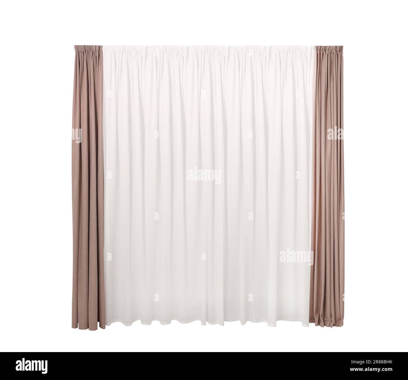 Beautiful elegant window curtains Cut Out Stock Images & Pictures - Alamy