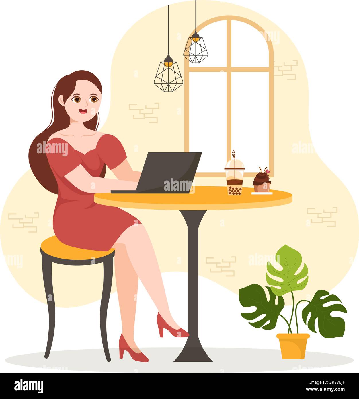 Bar restaurant in street Stock Vector Images - Alamy