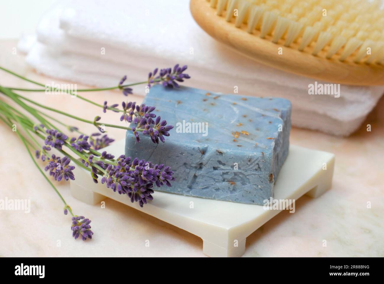 Lavender Soap (Lavandula angustifolia), Soap Stock Photo - Alamy