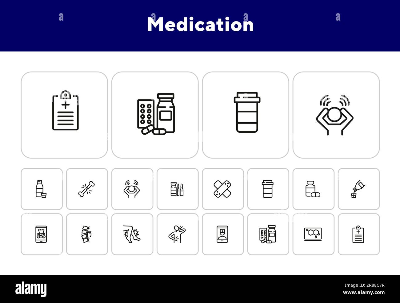 Medication icon sign set Stock Vector Images - Alamy