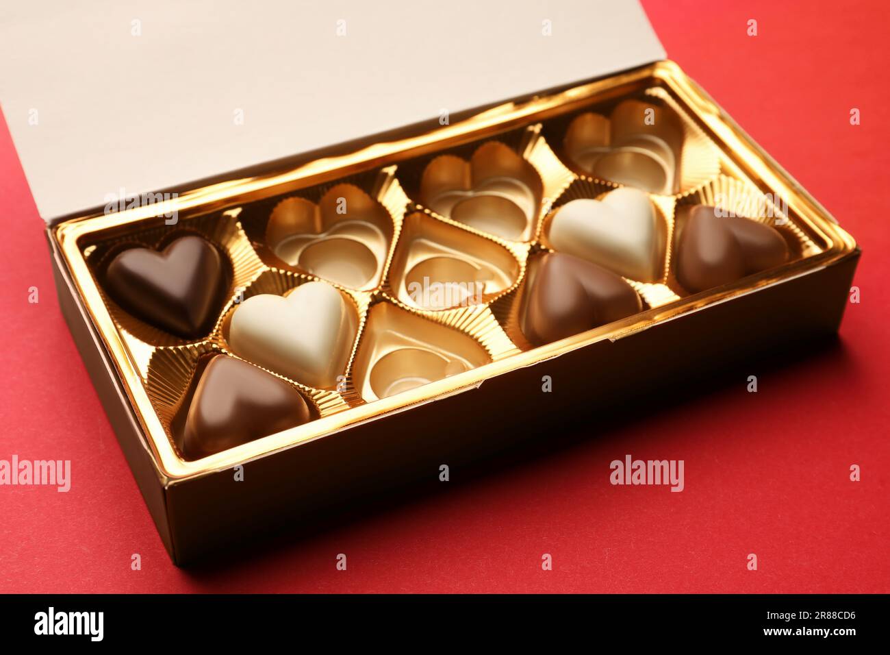 Beautiful red box of chocolates hi-res stock photography and images - Alamy