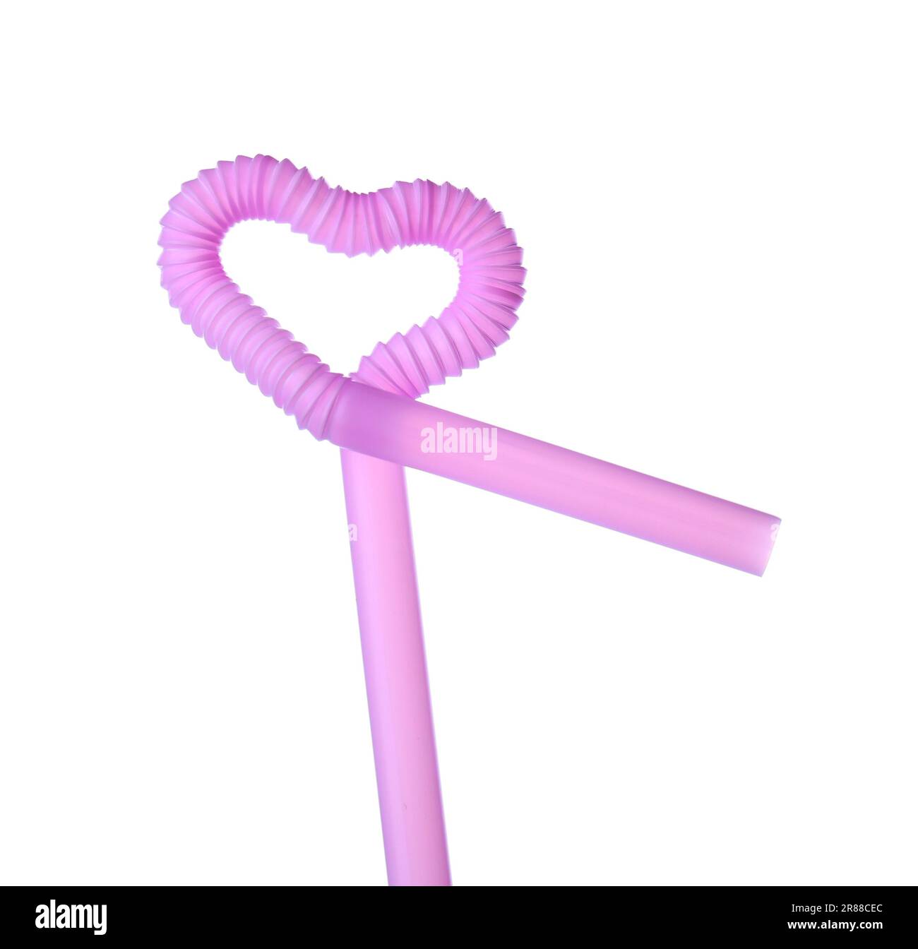 Light purple plastic cocktail straw isolated on white Stock Photo - Alamy