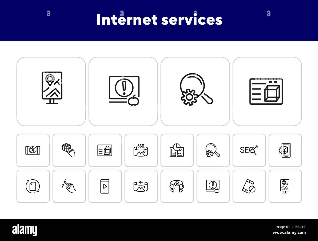 360 content Stock Vector Images - Alamy