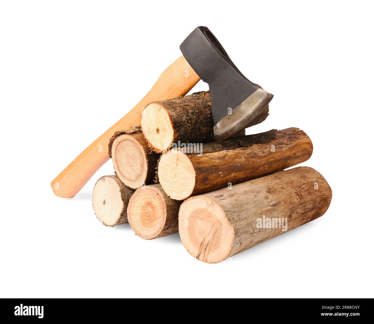Chopping wood iron ax Cut Out Stock Images & Pictures - Alamy