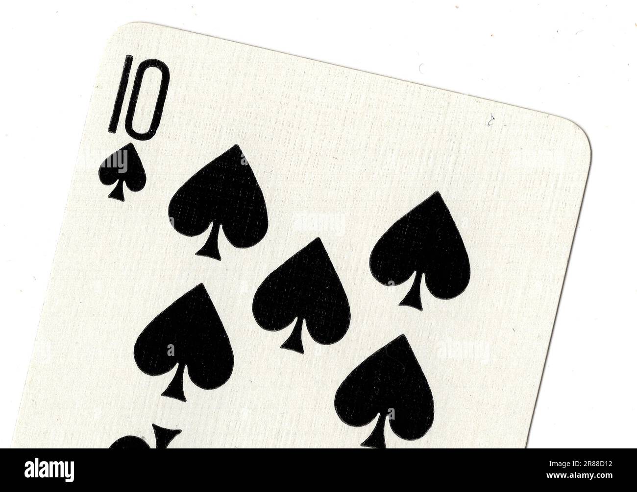 A ten of spades vintage playing card on a white background Stock Photo ...
