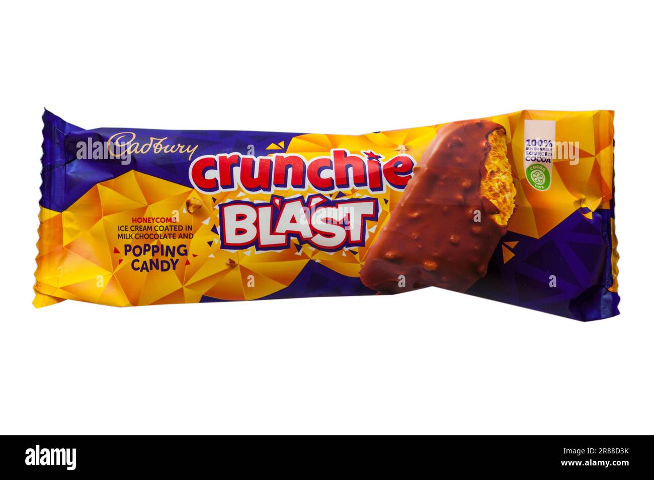 Cadbury Crunchie Blast ice cream icecream isolated on white background ...
