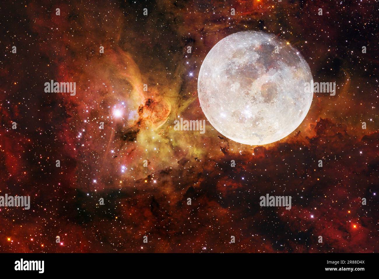 Moon. Solar system. Cosmos art. Elements of this image furnished by ...