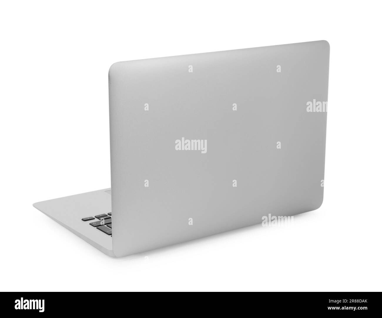 Open laptop isolated on white. Modern technology Stock Photo - Alamy