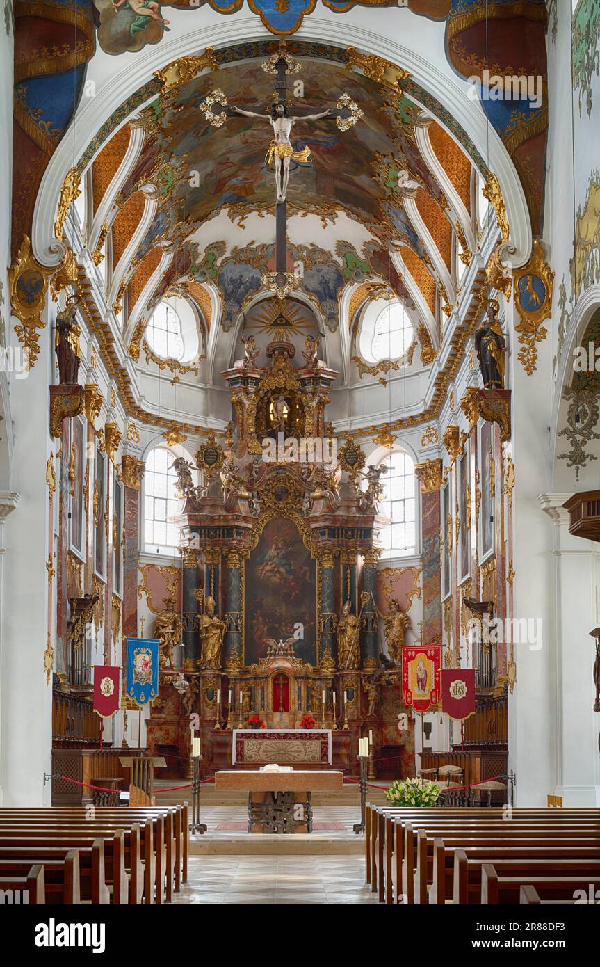 Choir room, Gothic, Baroqueised, simultaneous city parish church ...