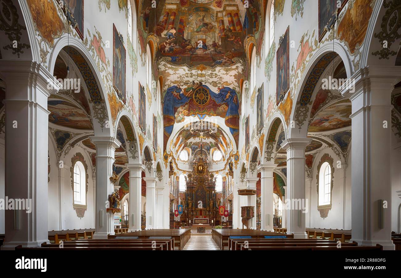 Nave, choir room, Gothic, Baroqueised, simultaneous city parish church ...