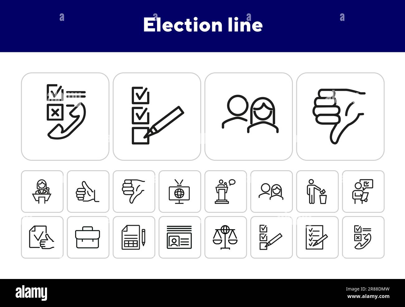Election voting modern line Stock Vector Images - Alamy