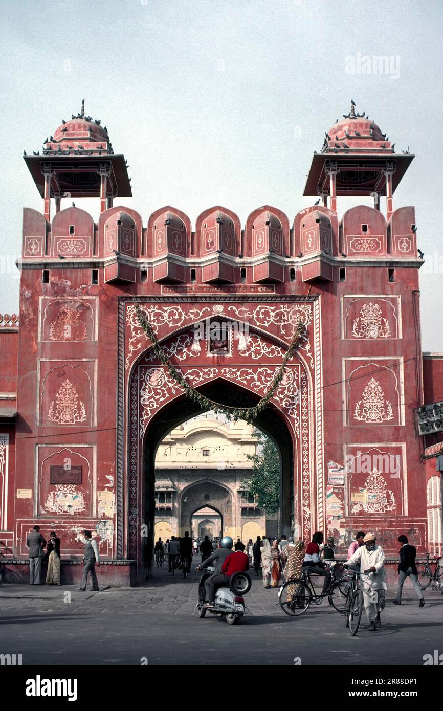 Ajmeri Gate in Jaipur, Rajasthan, India, Asia Stock Photo - Alamy