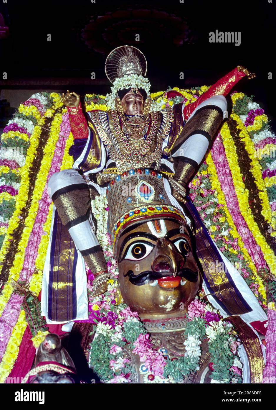 Sri Rama Vishnu mounted on garuda bird in Ramaswamy temple in ...