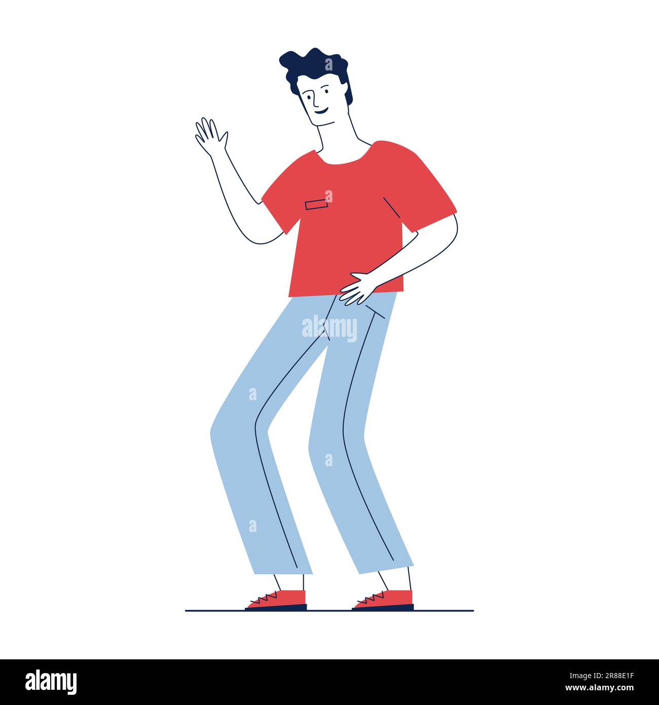 Full body positive young Stock Vector Images - Alamy