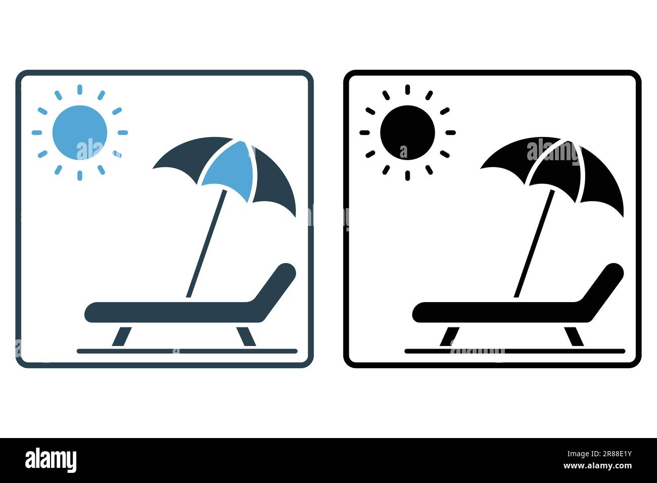 Sunbed icon. icon related to sea, summer. Contains icons beach, sun ...