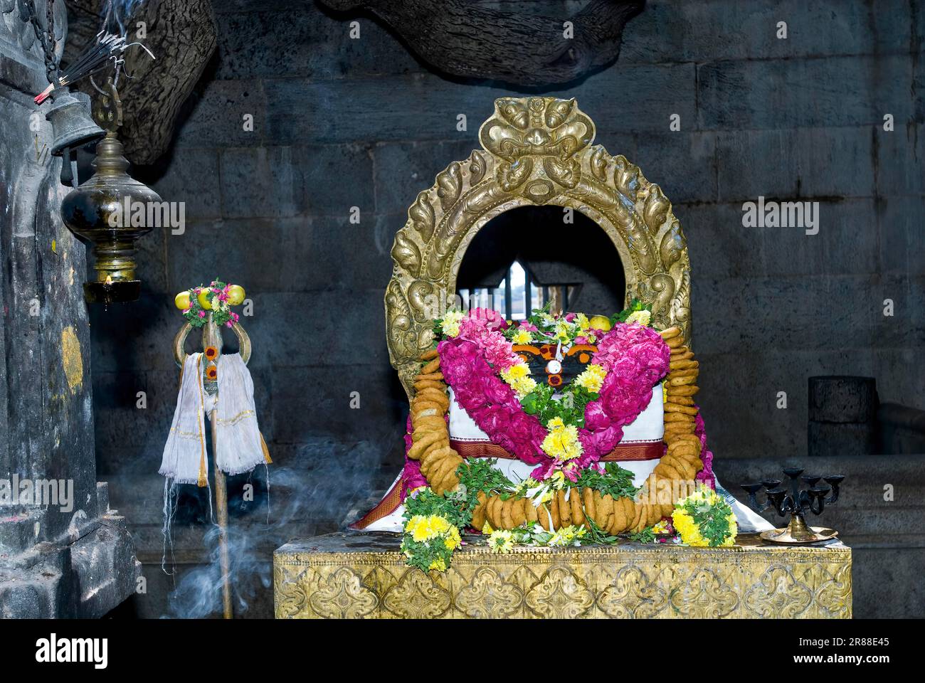 Decorated Lord Shiva Siva at Matthur near Karaikudi, Tamil Nadu, South ...