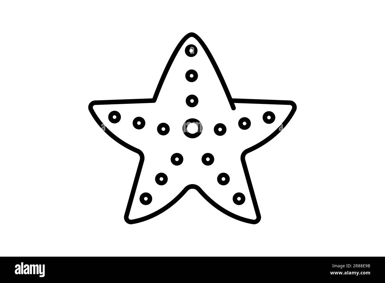 Starfish icon. Line icon style design. Simple vector design editable ...