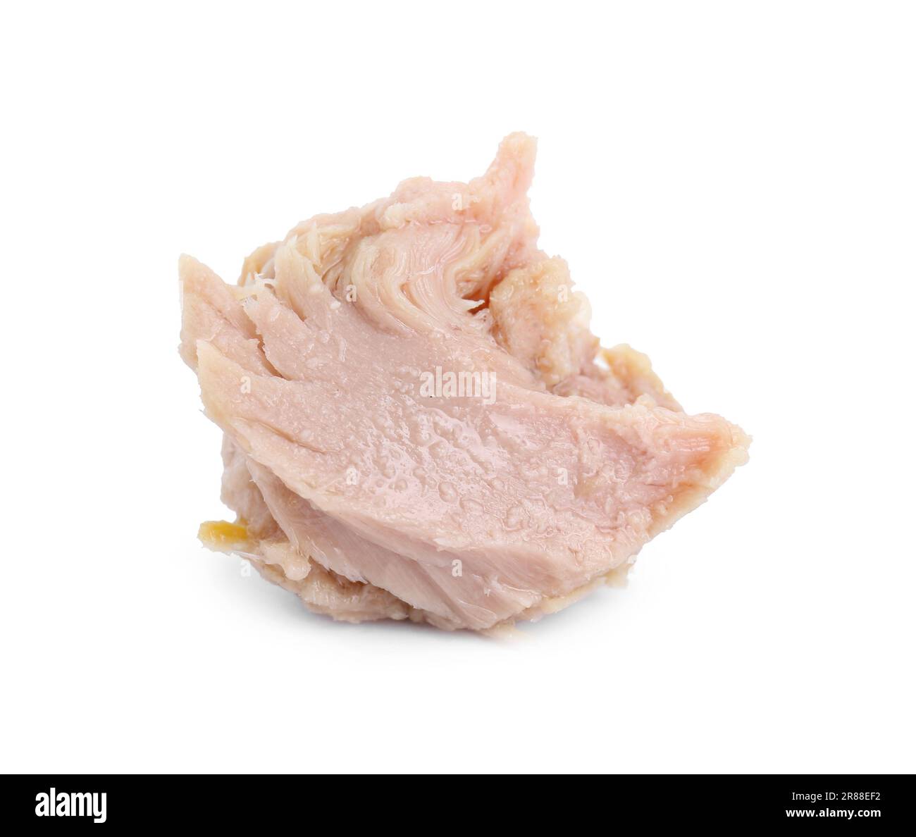 Delicious canned tuna chunk isolated on white Stock Photo - Alamy