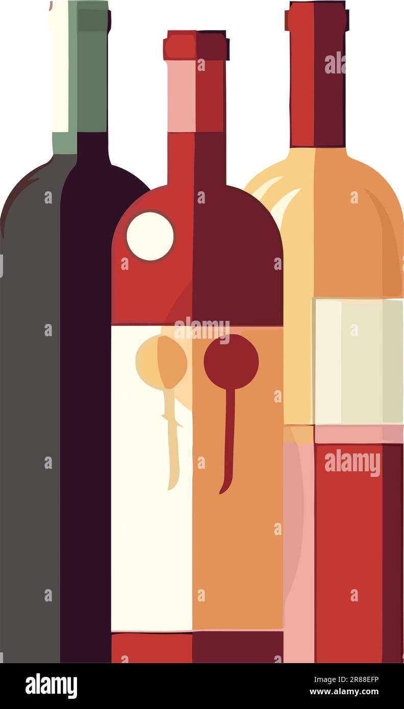 vector illustration of wine bottles Stock Vector Image & Art - Alamy