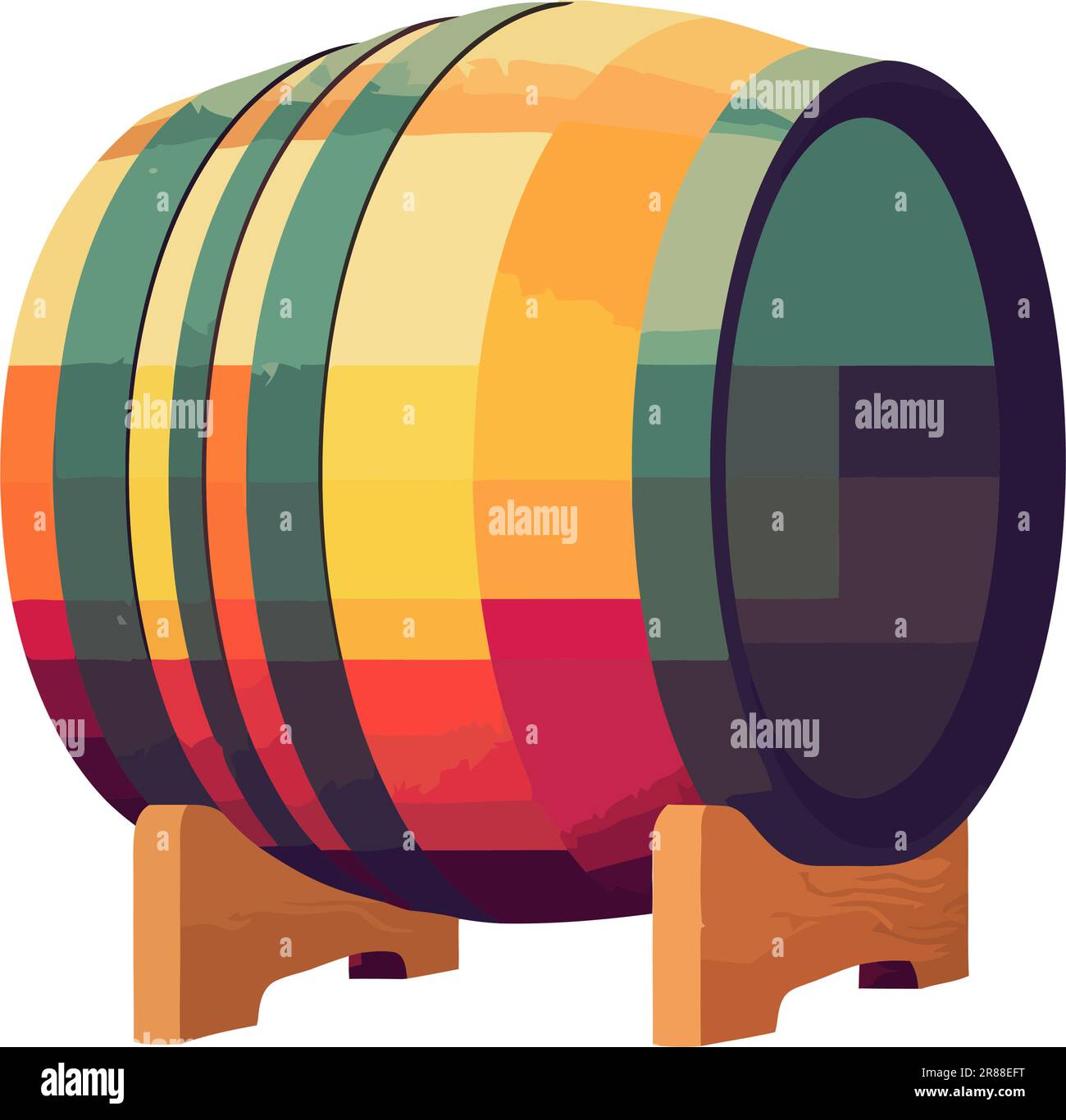 Old winery celebrates with full barrel kegs Stock Vector Image & Art ...