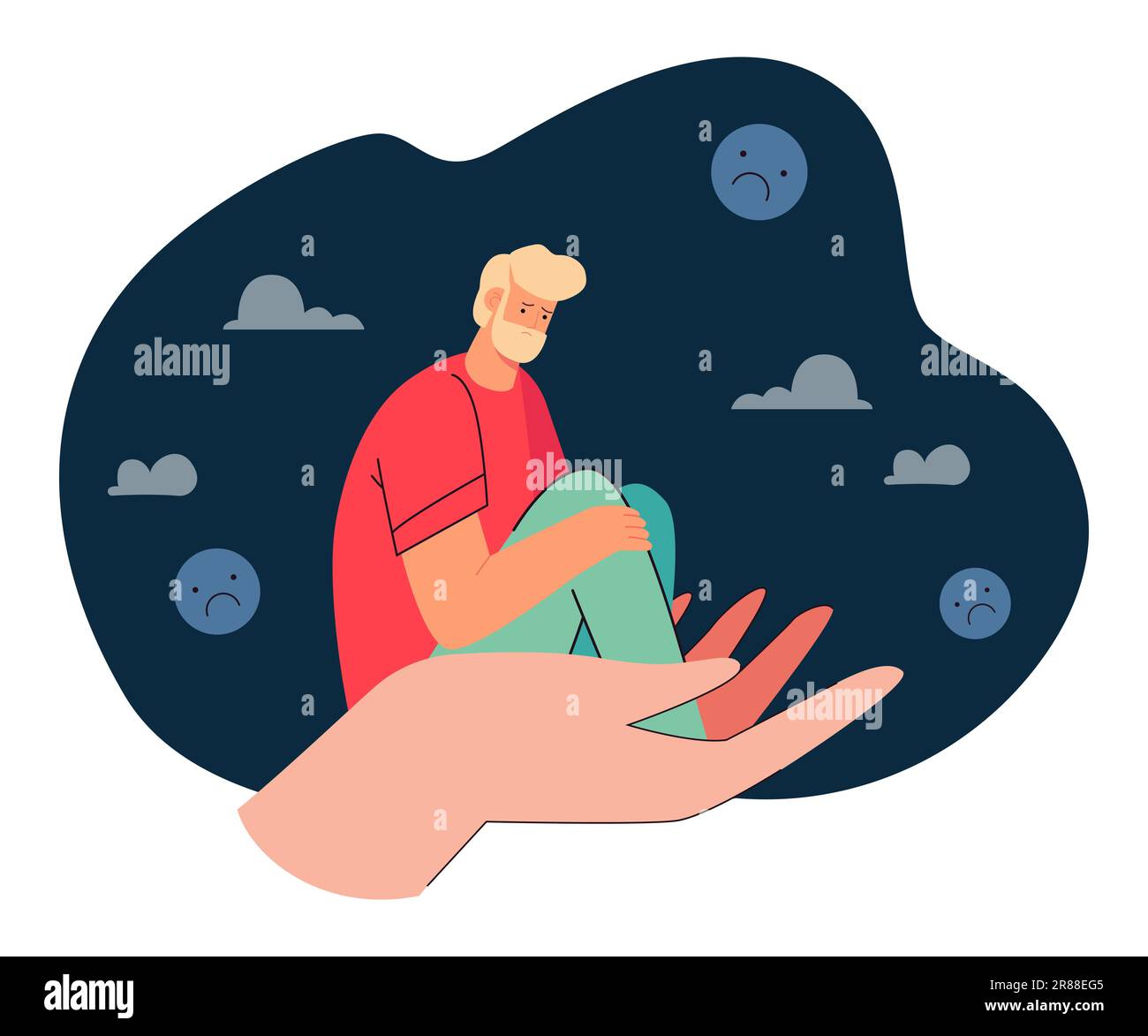 Therapist patient grief Stock Vector Images - Alamy