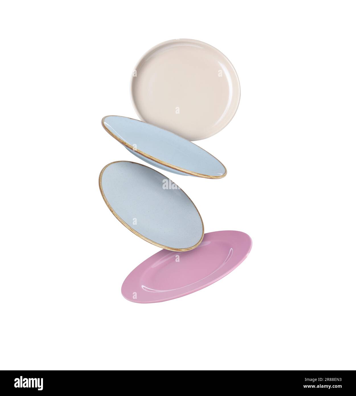 Different plates Cut Out Stock Images & Pictures - Alamy