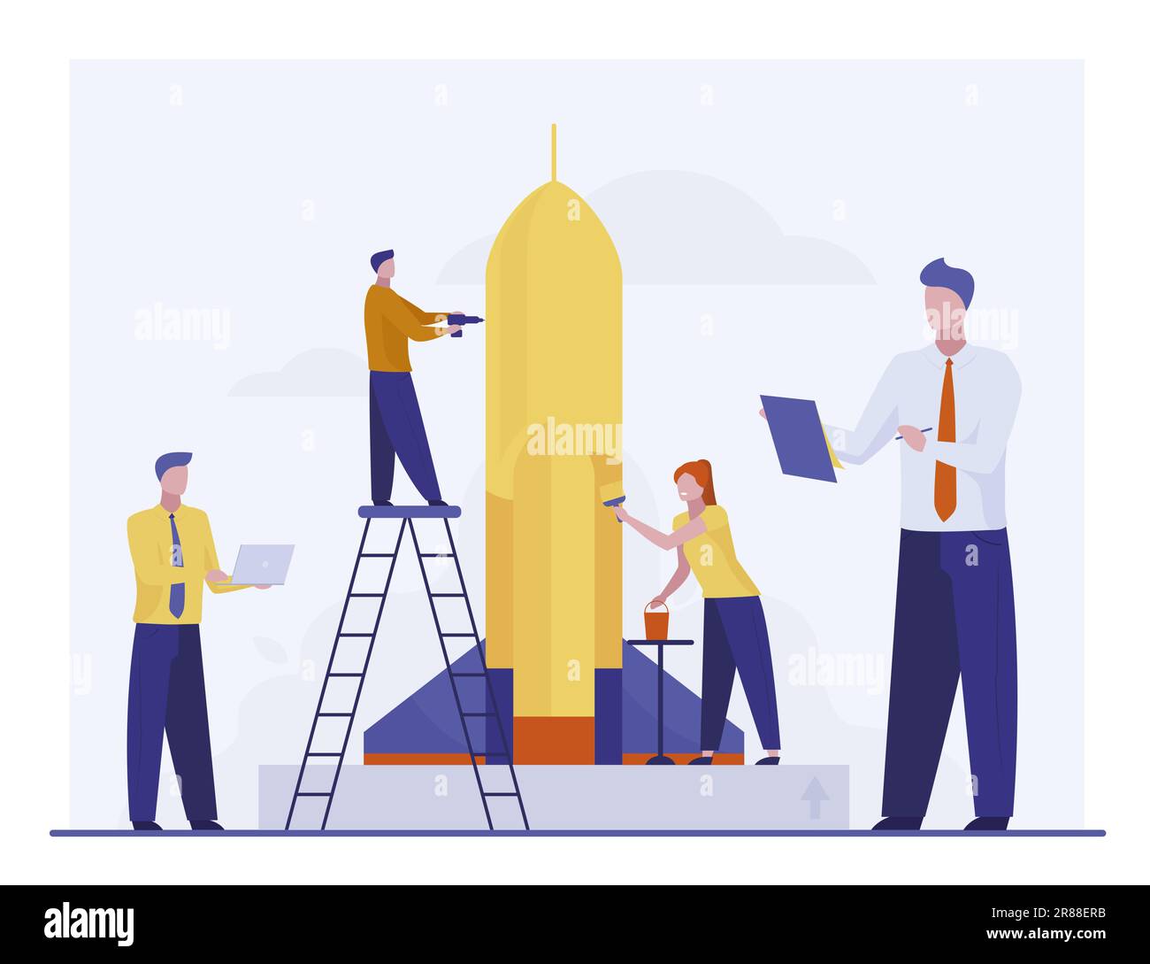 Abstract teamwork painting hi-res stock photography and images - Alamy