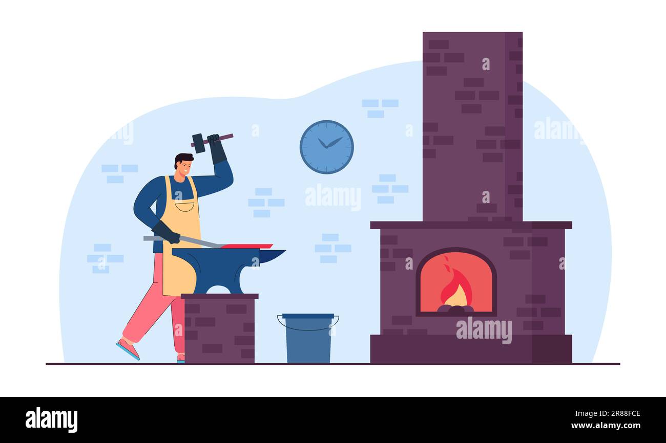 Cartoon blacksmith anvil hi-res stock photography and images - Alamy