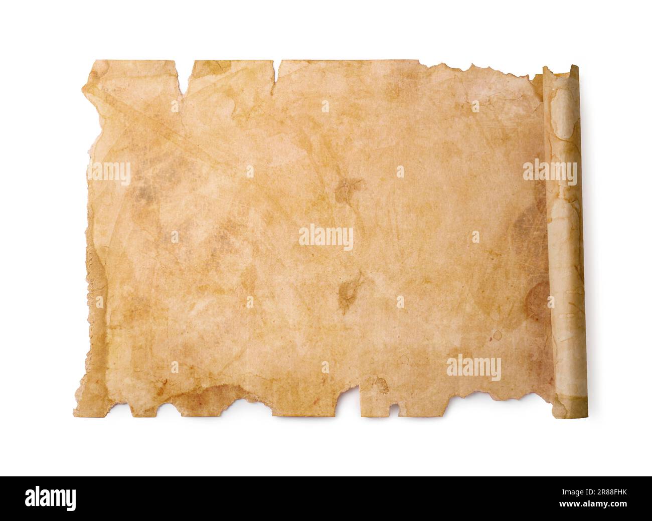 Parchment isolated on white. Old paper texture Stock Photo - Alamy