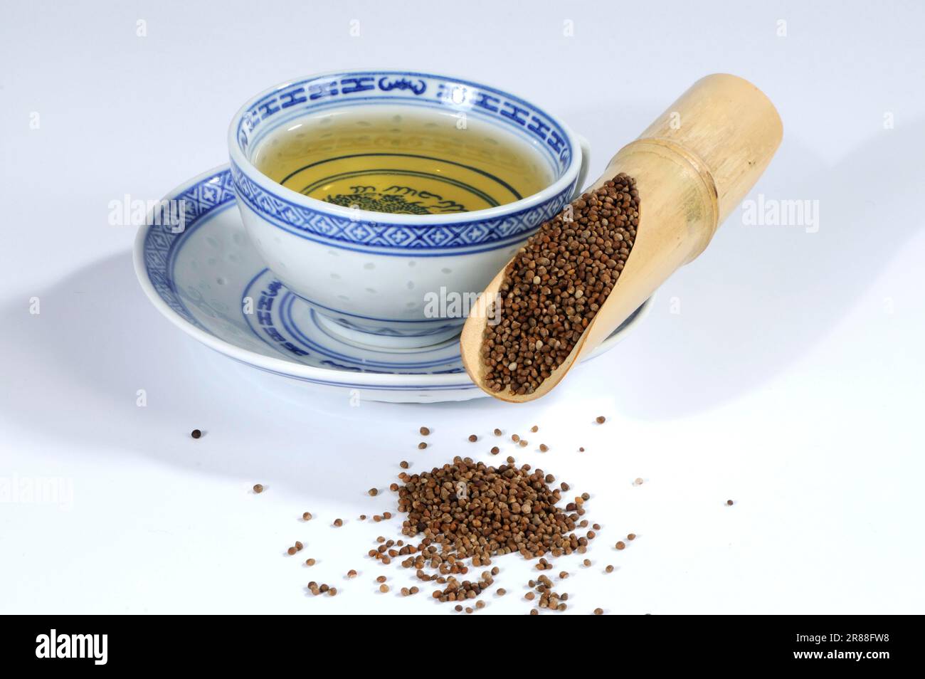 Cup of Black Nettle Fruit Tea (Perillae Fructus), Zi Su Zi, Black ...