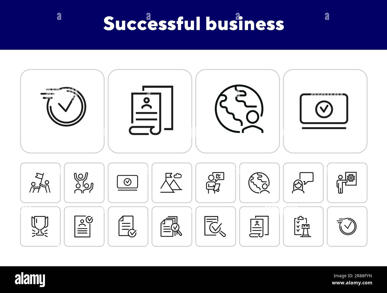 Business presentation linear icon Stock Vector Images - Alamy