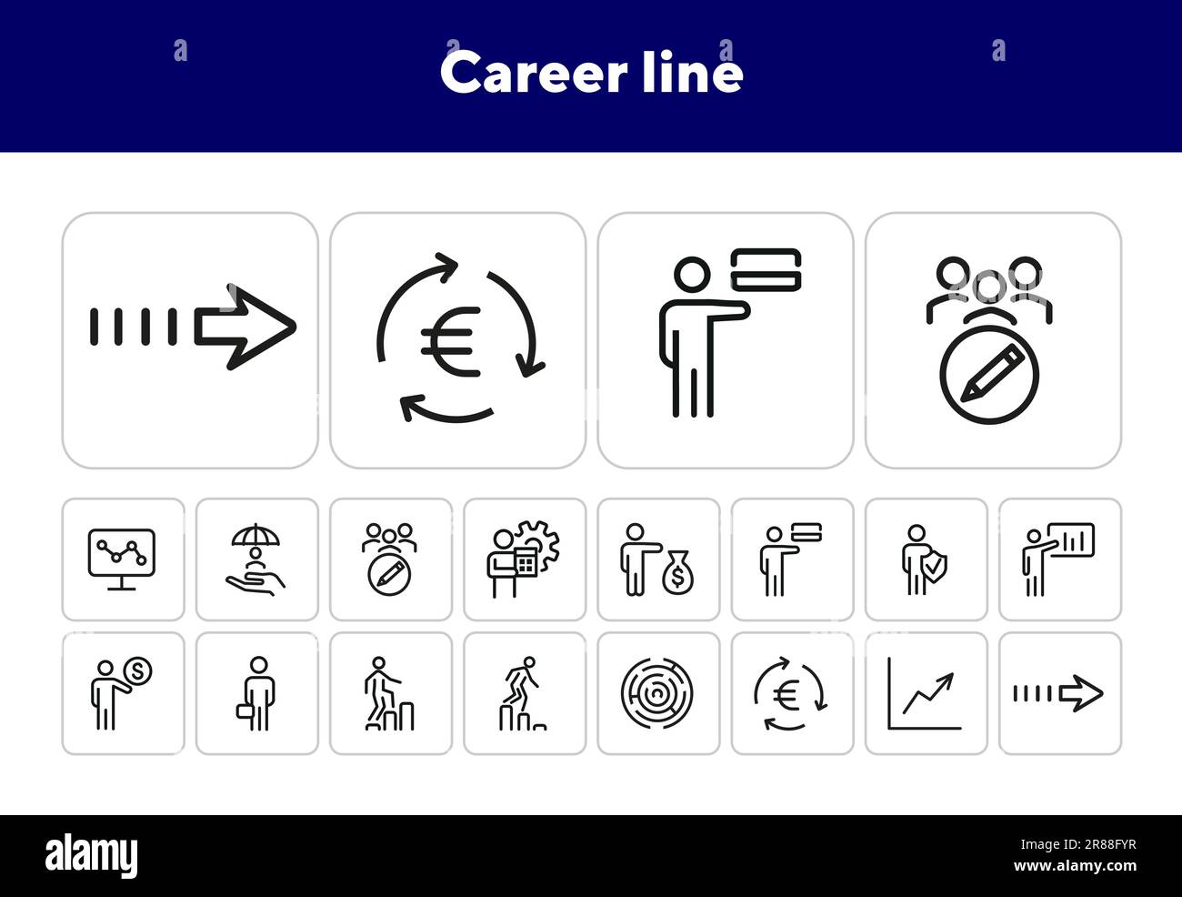 Employment line icons collection Stock Vector Images - Alamy