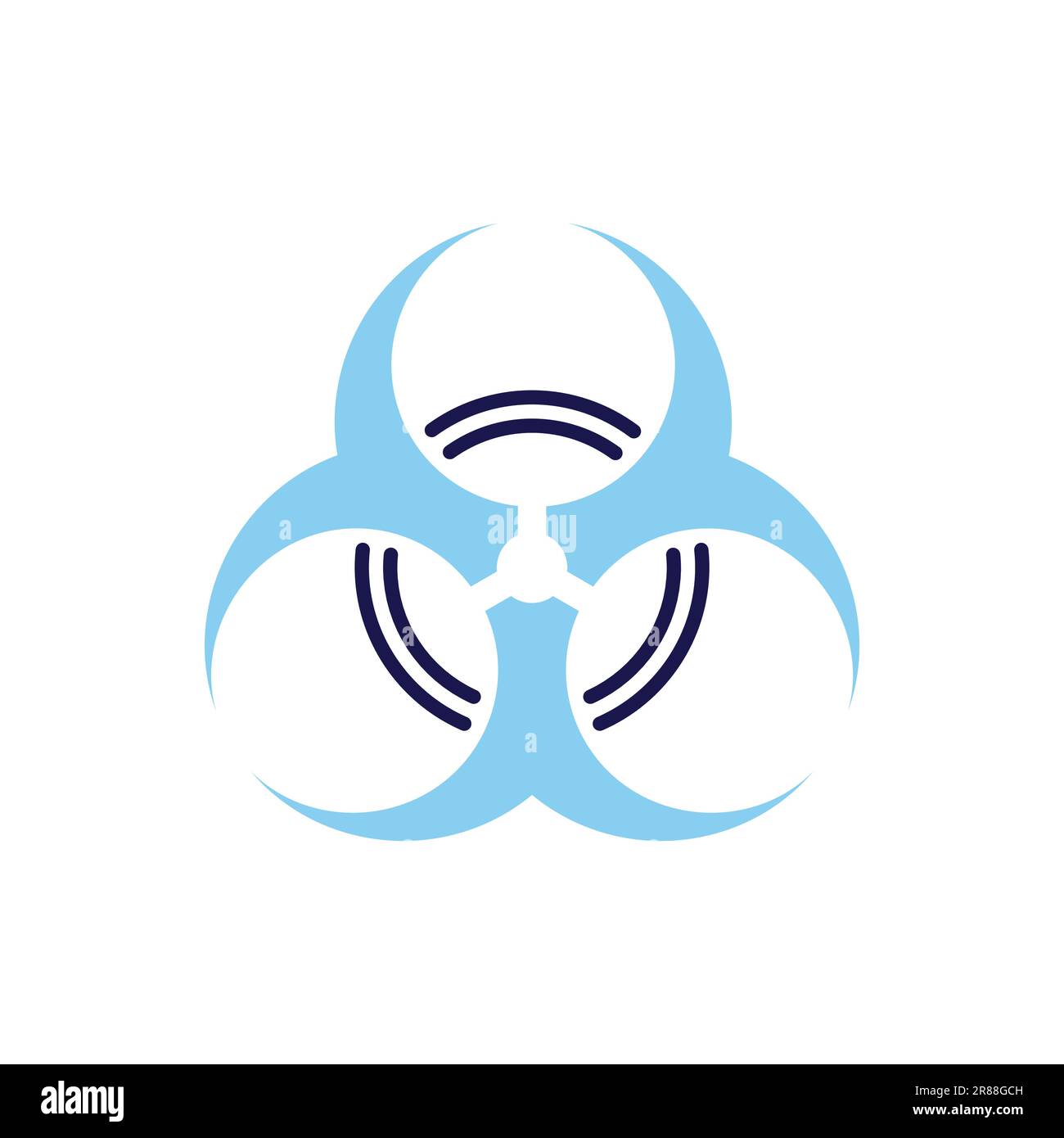 Biological Hazard related vector line icon. Biohazard. Isolated on ...