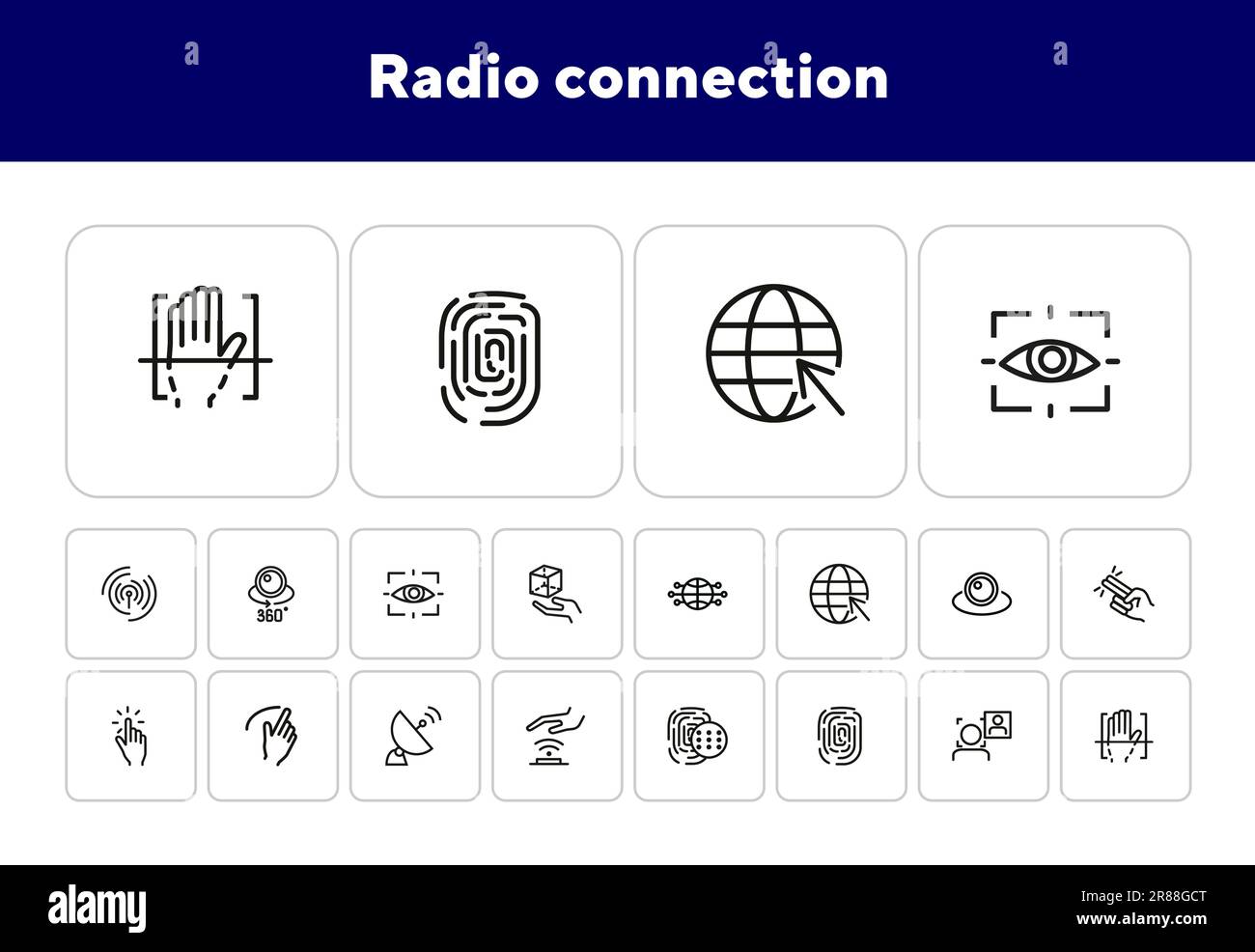 Radio connection icons Stock Vector Image & Art - Alamy