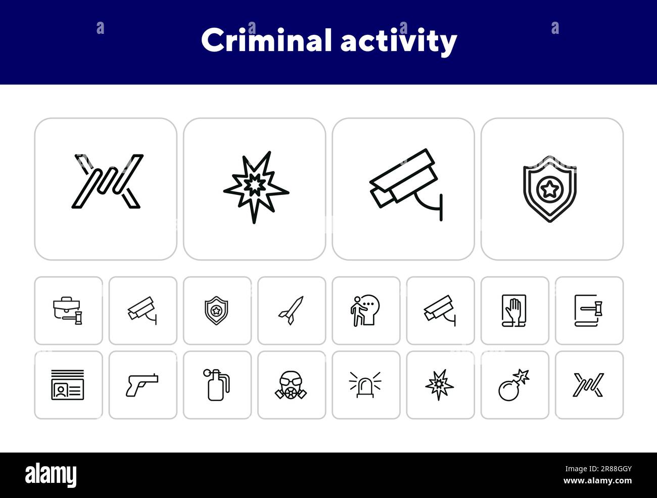 Hand grenade icon line Stock Vector Images - Alamy