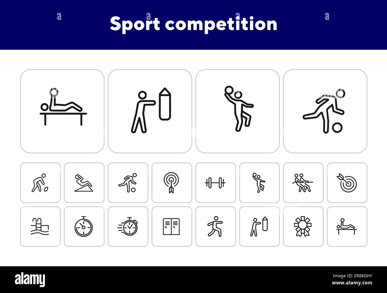 Sport competition icons Stock Vector Image & Art - Alamy