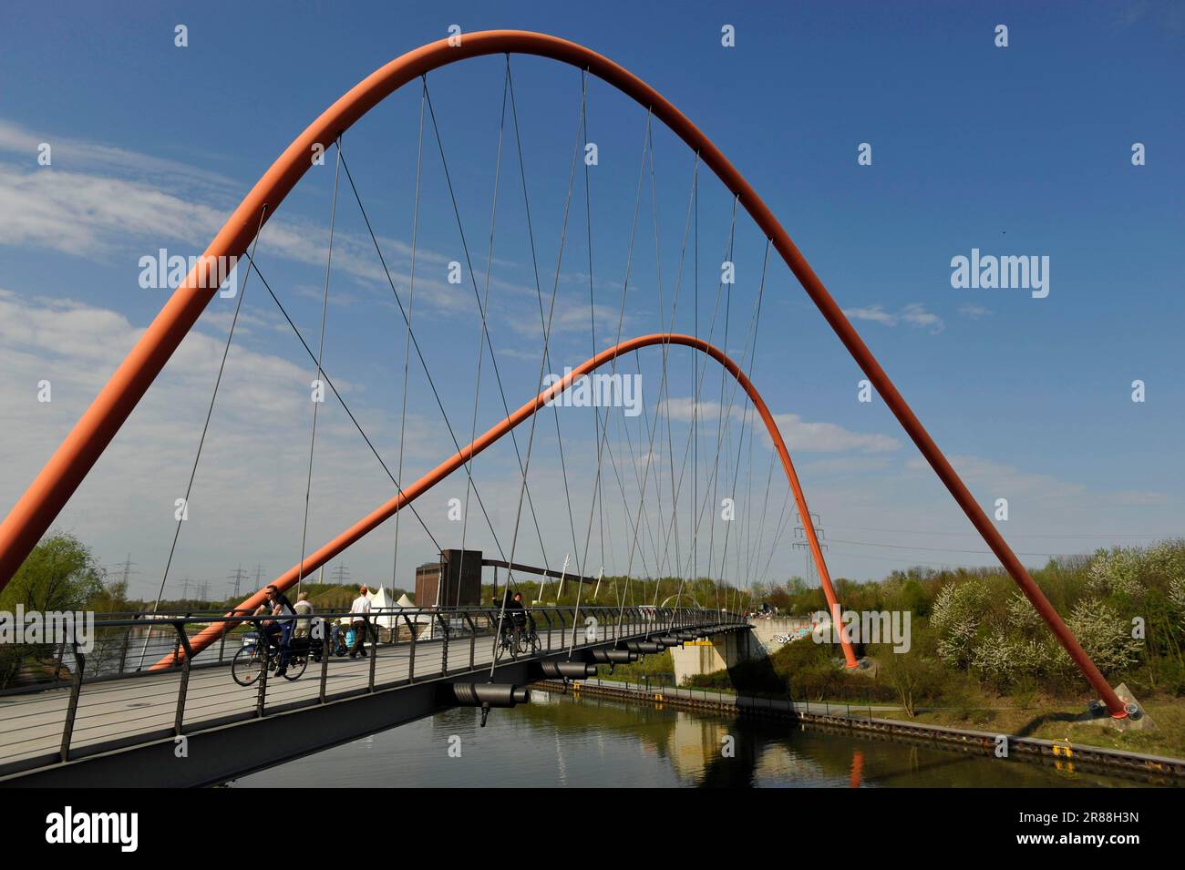 Steel arch bridge, Nordstern Colliery, Nordstern Park, Gelsenkirchen ...