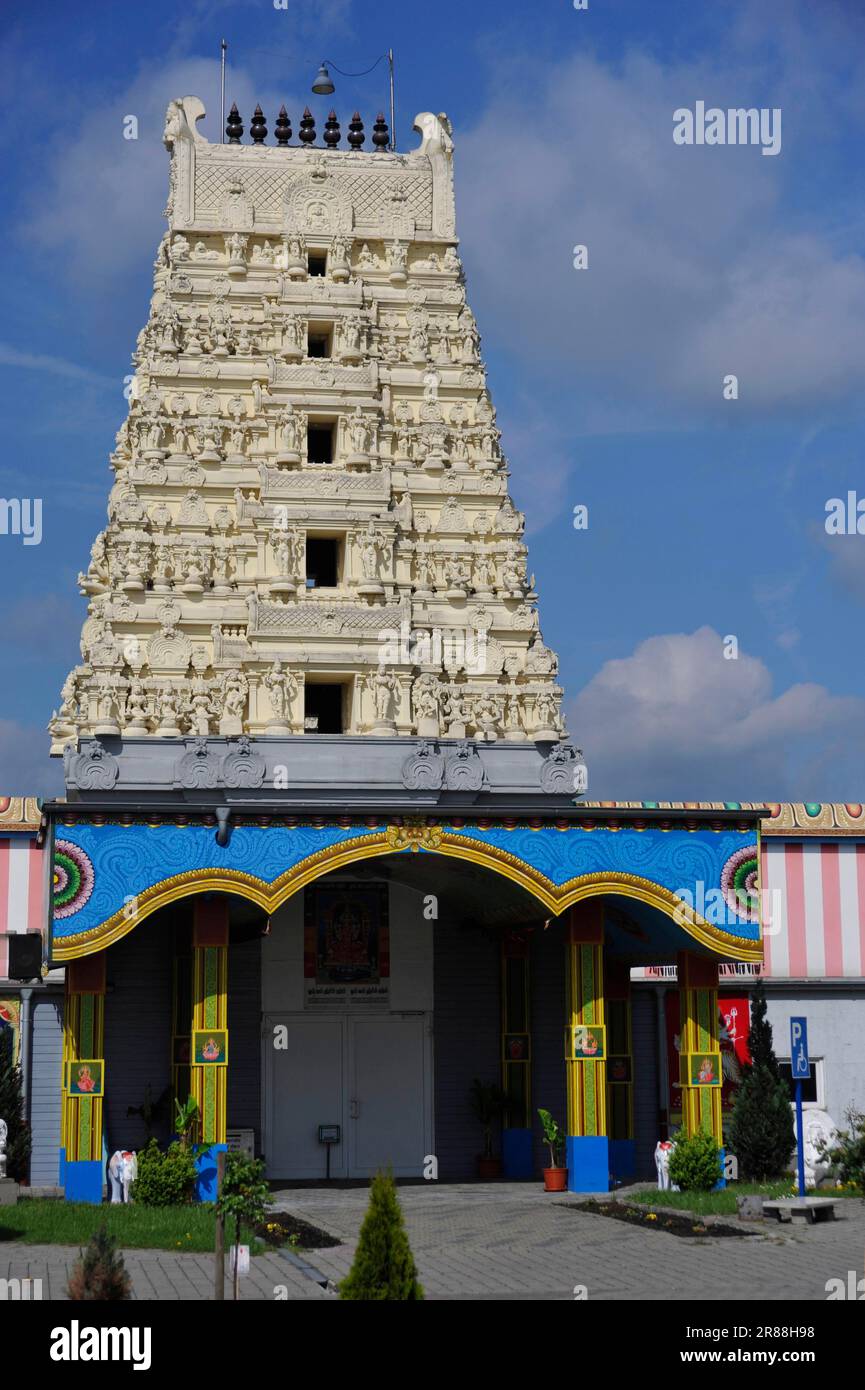 Hindu temple, Hamm, Ruhr area, North Rhine-Westphalia, Germany Stock ...