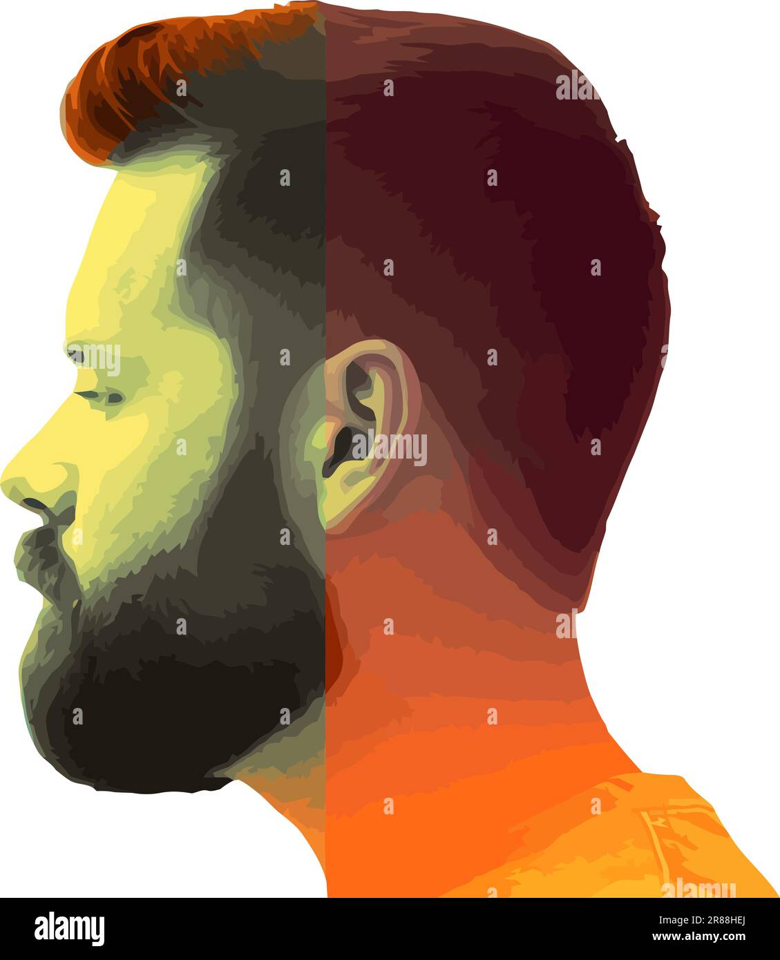 Face looking away side view Stock Vector Images - Alamy