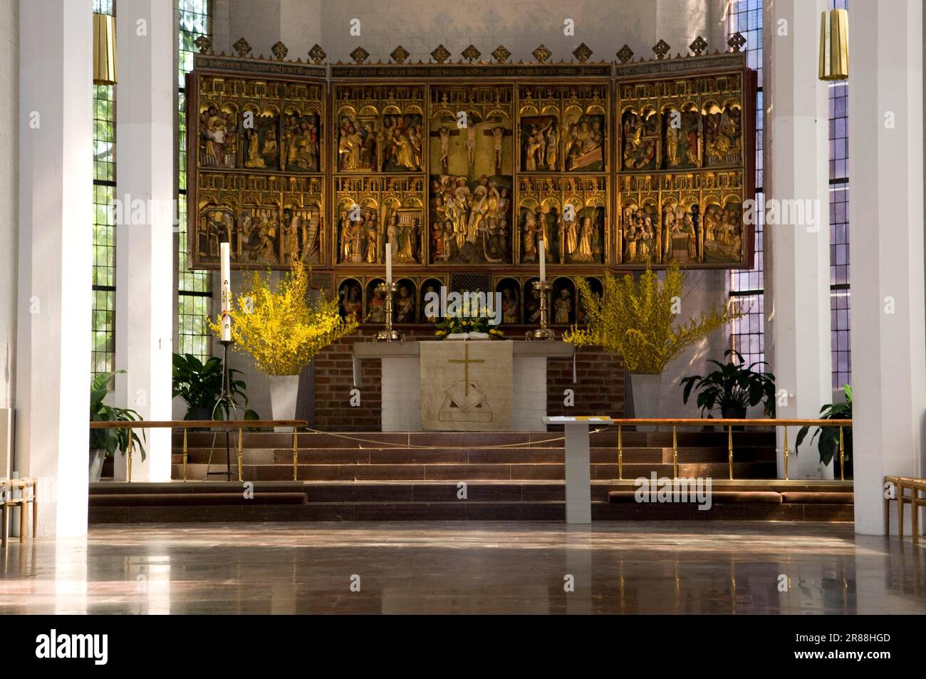 Winged altar, double winged altar, St. Nikolai Church, Kiel, Schleswig ...