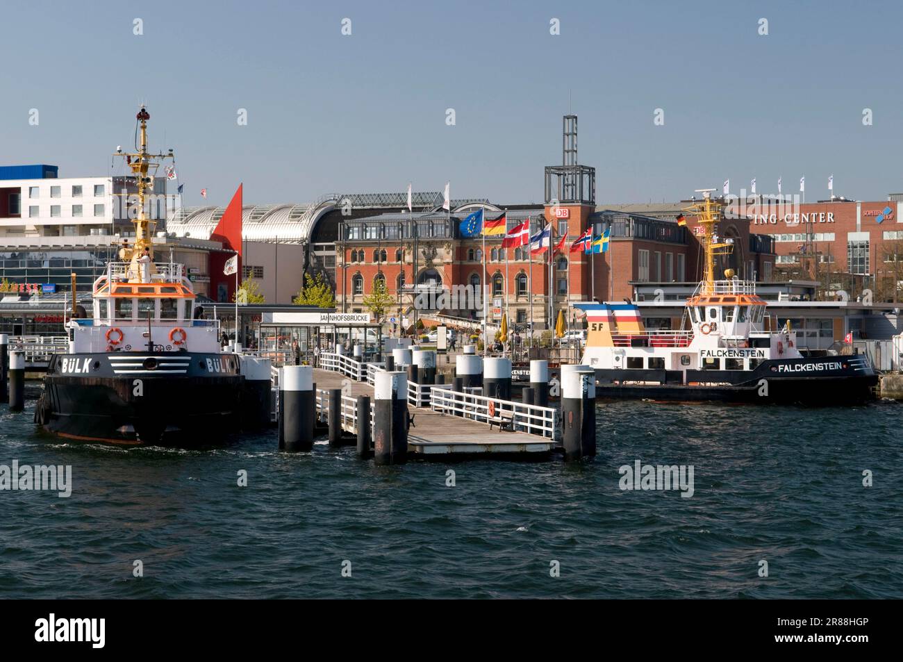 Port and main station, Kiel, Schleswig-Holstein, Germany, railway ...
