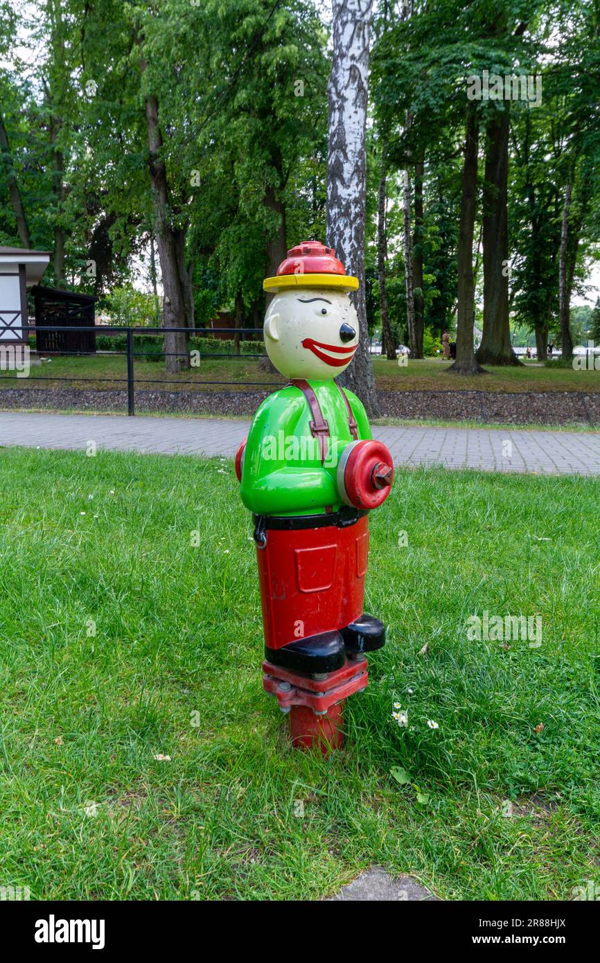 Colorful and funny fire hydrant, Poland Stock Photo - Alamy