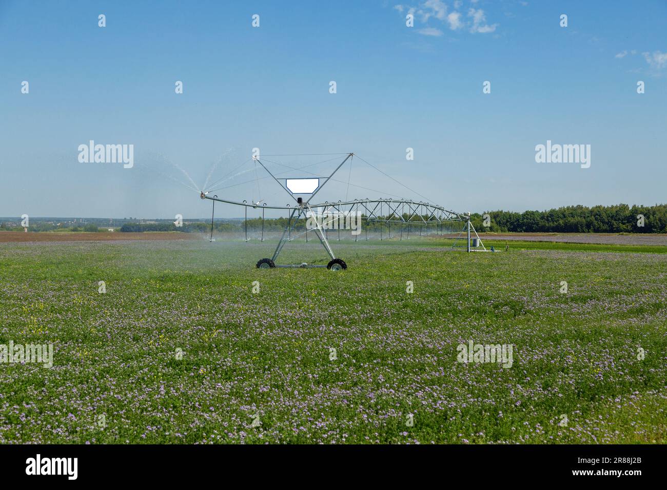Center pivot crop irrigation or irrigating system for farm management ...