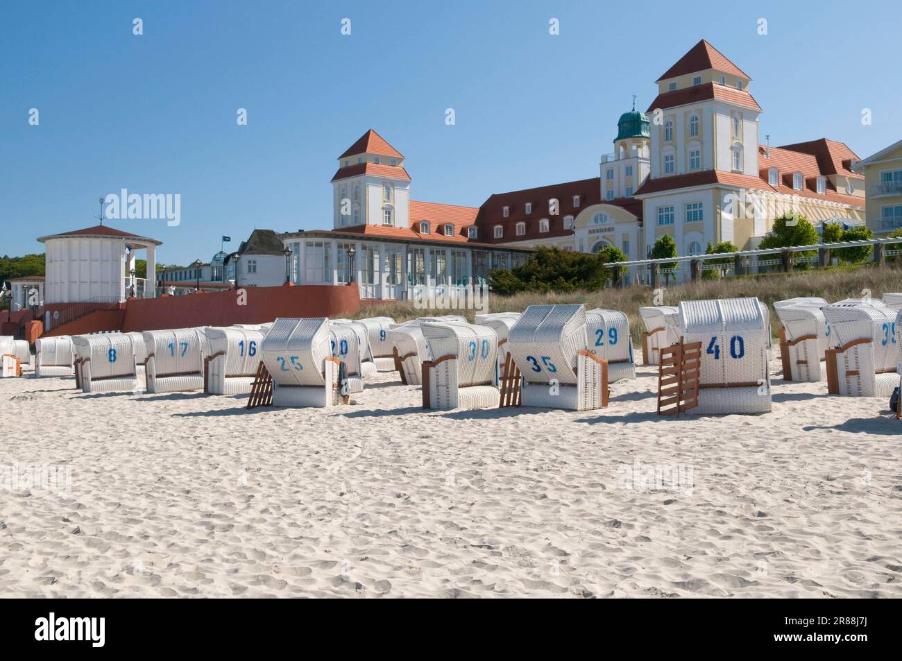 Spa hotel am Strand, Seepark, Baltic resort Binz, Island of Ruegen ...