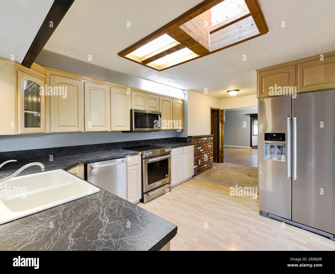 Modern residential kitchen interior Stock Photo - Alamy