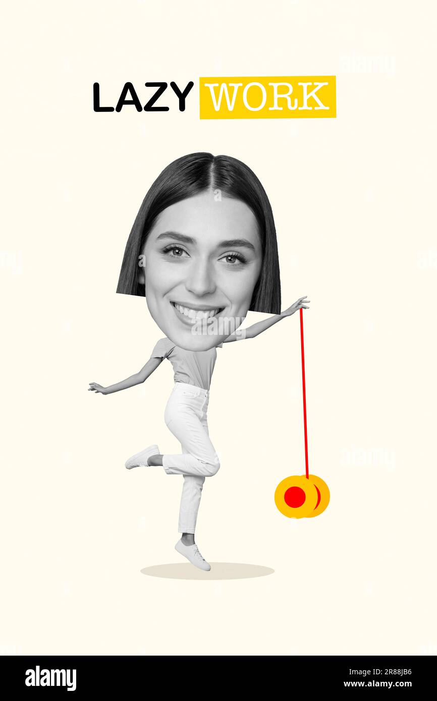 Lazy woman collage illustration hi-res stock photography and images - Alamy