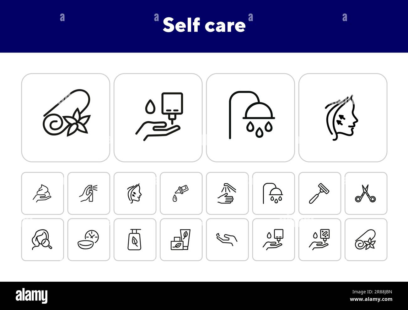 Self care line icon set Stock Vector Image & Art - Alamy