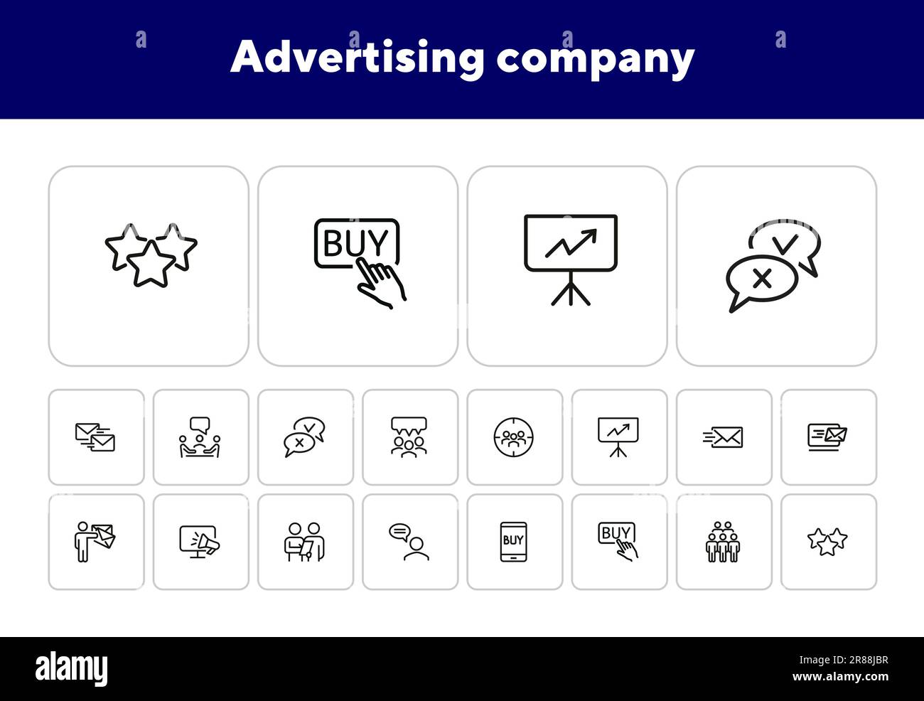 Advertising review group Stock Vector Images - Alamy