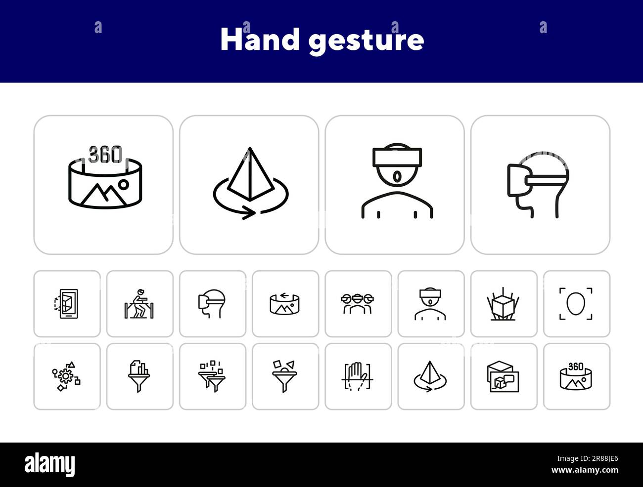 Virtual reality icons Stock Vector Image & Art - Alamy