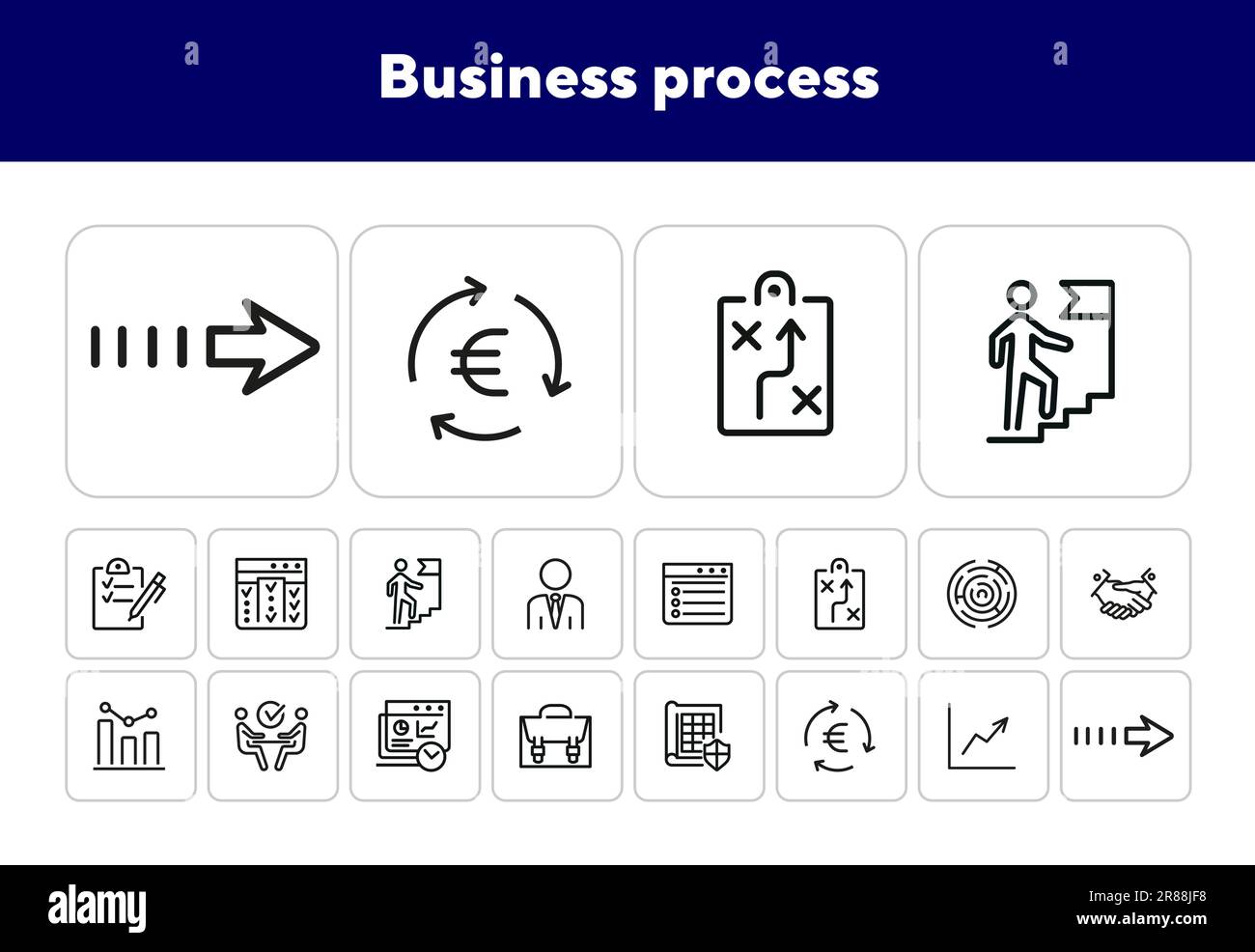 Business process icons Stock Vector Image & Art - Alamy